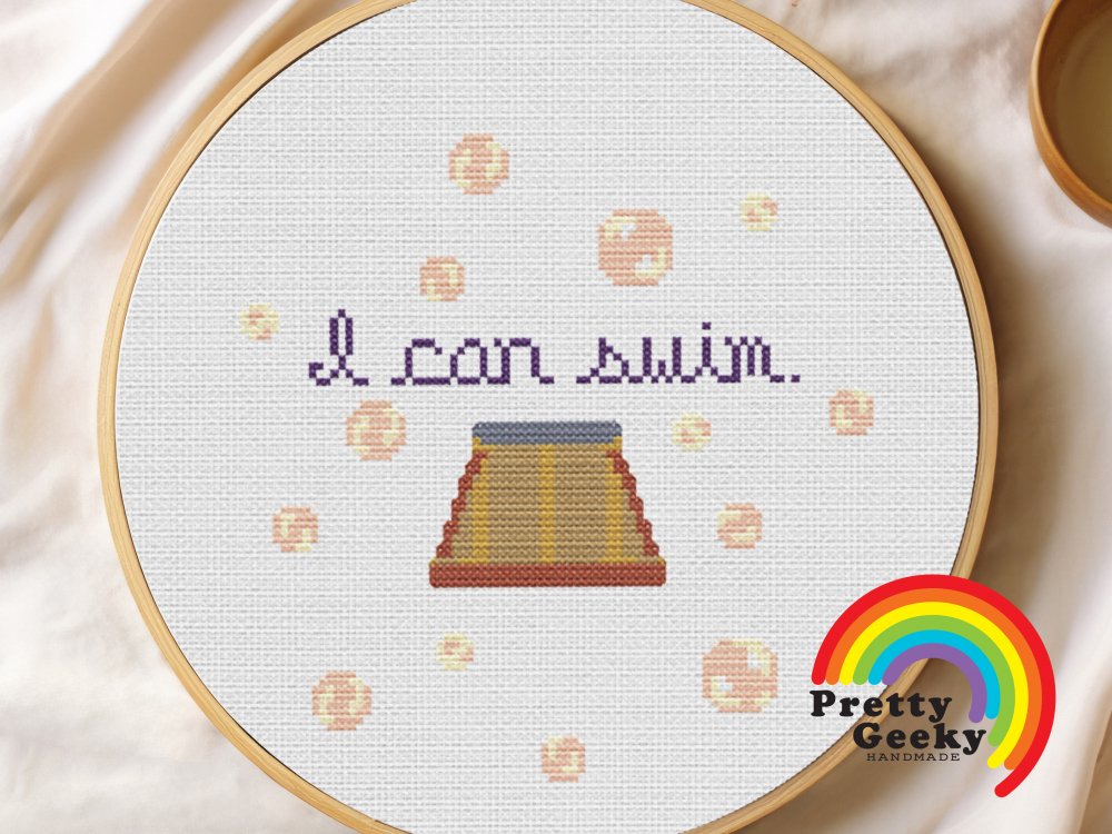 Cross Stitch Pattern: I can Swim | Pretty Geeky Handmade
