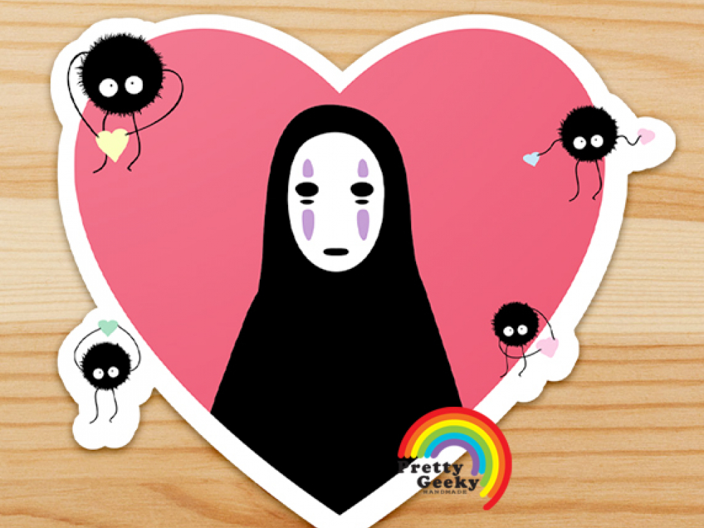 Ghibli Sticker - No Face | Pretty Geeky Handmade