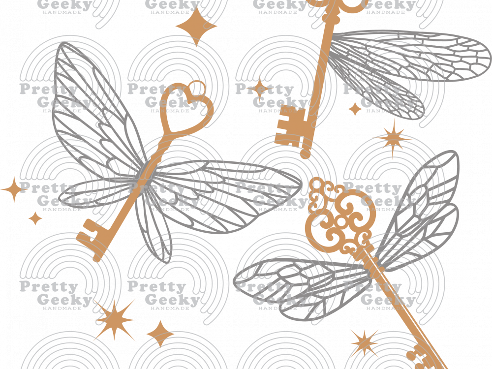 Magical Flying Keys Digital File Set | Pretty Geeky Handmade